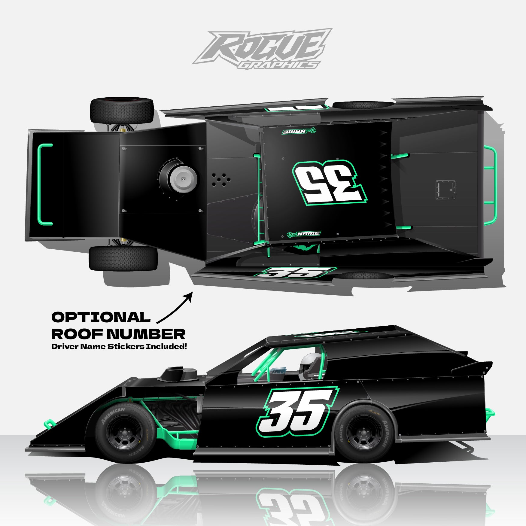Dirt Modified Number Kit – Rogue Graphics
